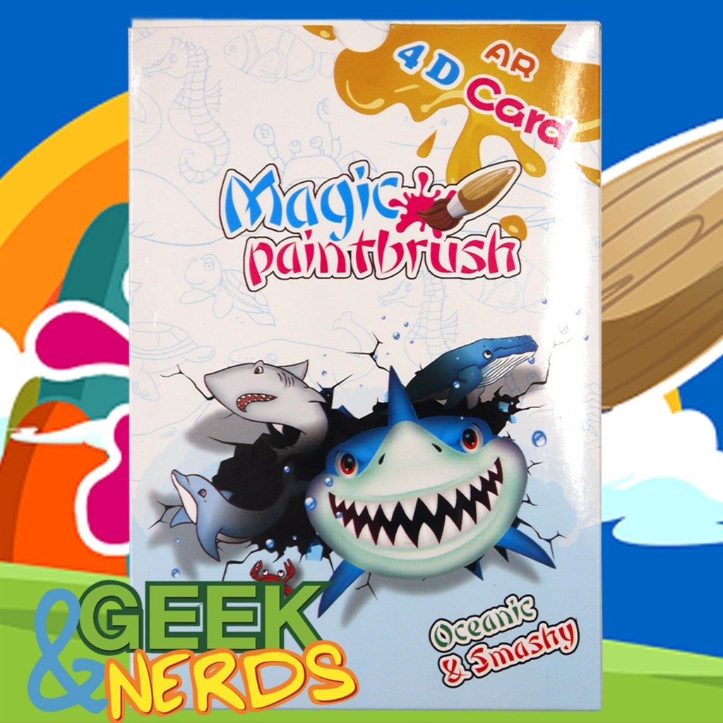 AR 4D Augmented Reality Coloring Book – Magic Paint Brush Cards with ...