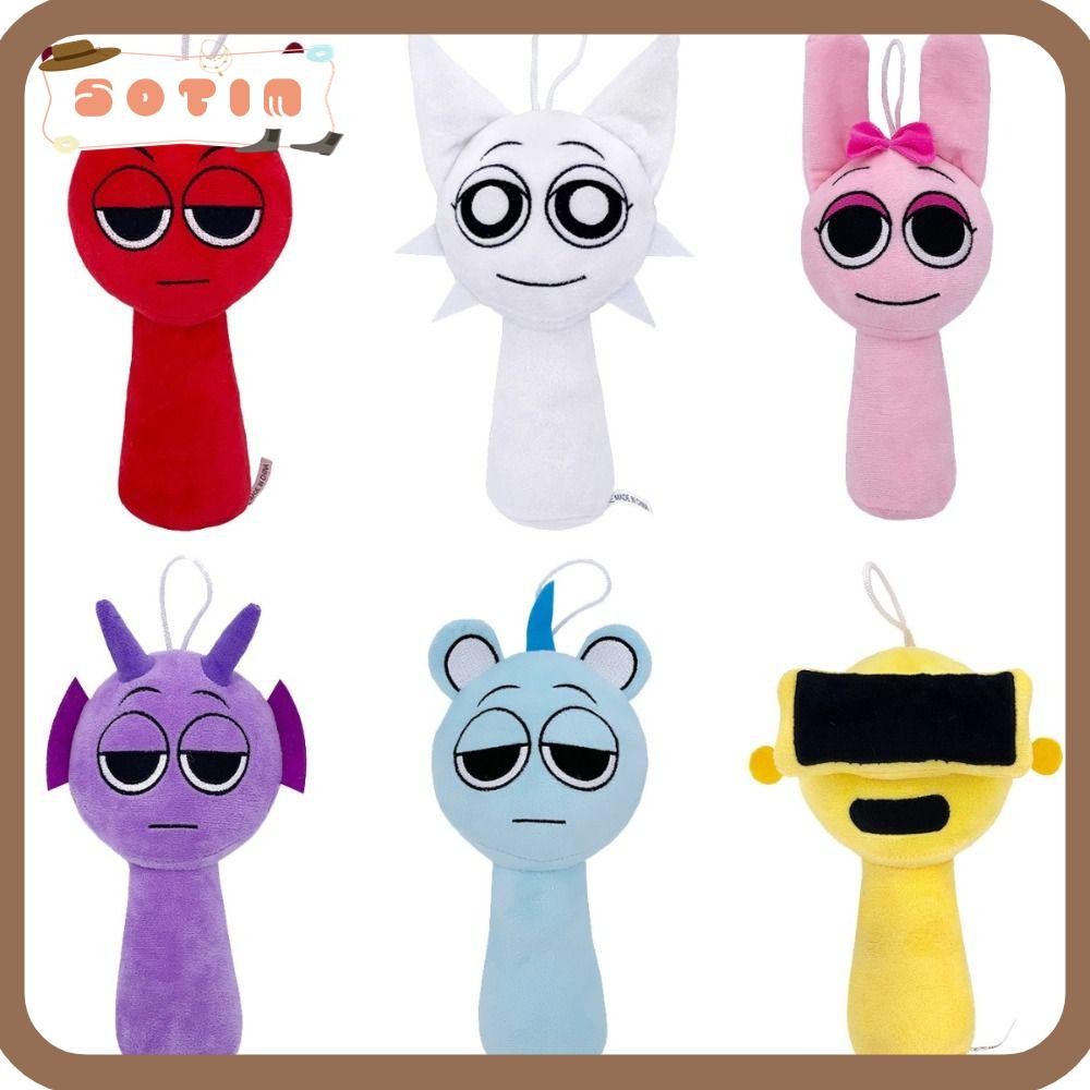 SOTIM Sprunki Plush Toy, Raddy Oren Plushie Doll, Cartoon Pinki Simon ...