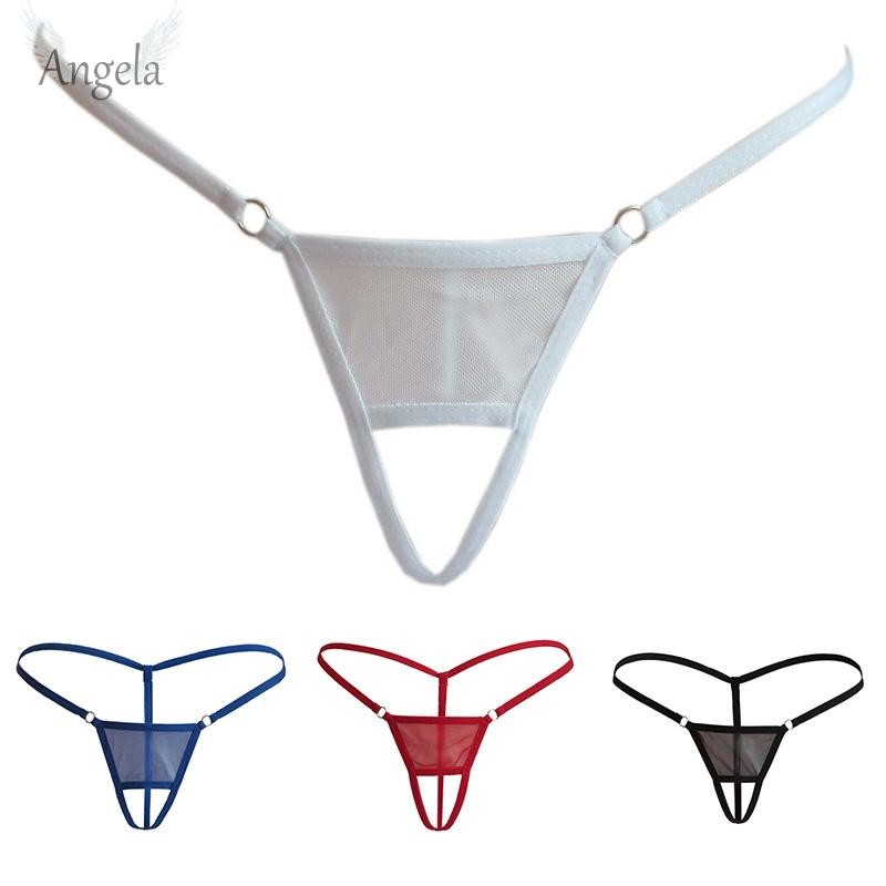 Underwear See through Bottom G string Bulge pouch Lingerie Casual Wet ...