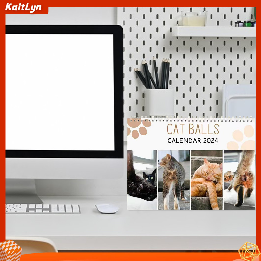 2024 Wall Calendar Adorable Cat Butt Calendar 2023 Cute Cat Butthole ...