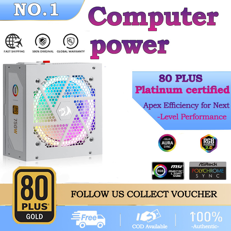 PC Power Supply 500W 700W 80 PLUS Gold True Rate ATX Power Supply With ...
