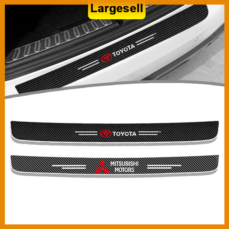 Car Rear Trunk Bumper Sticker Anti-Scratch Carbon Fibre Rear Sill ...