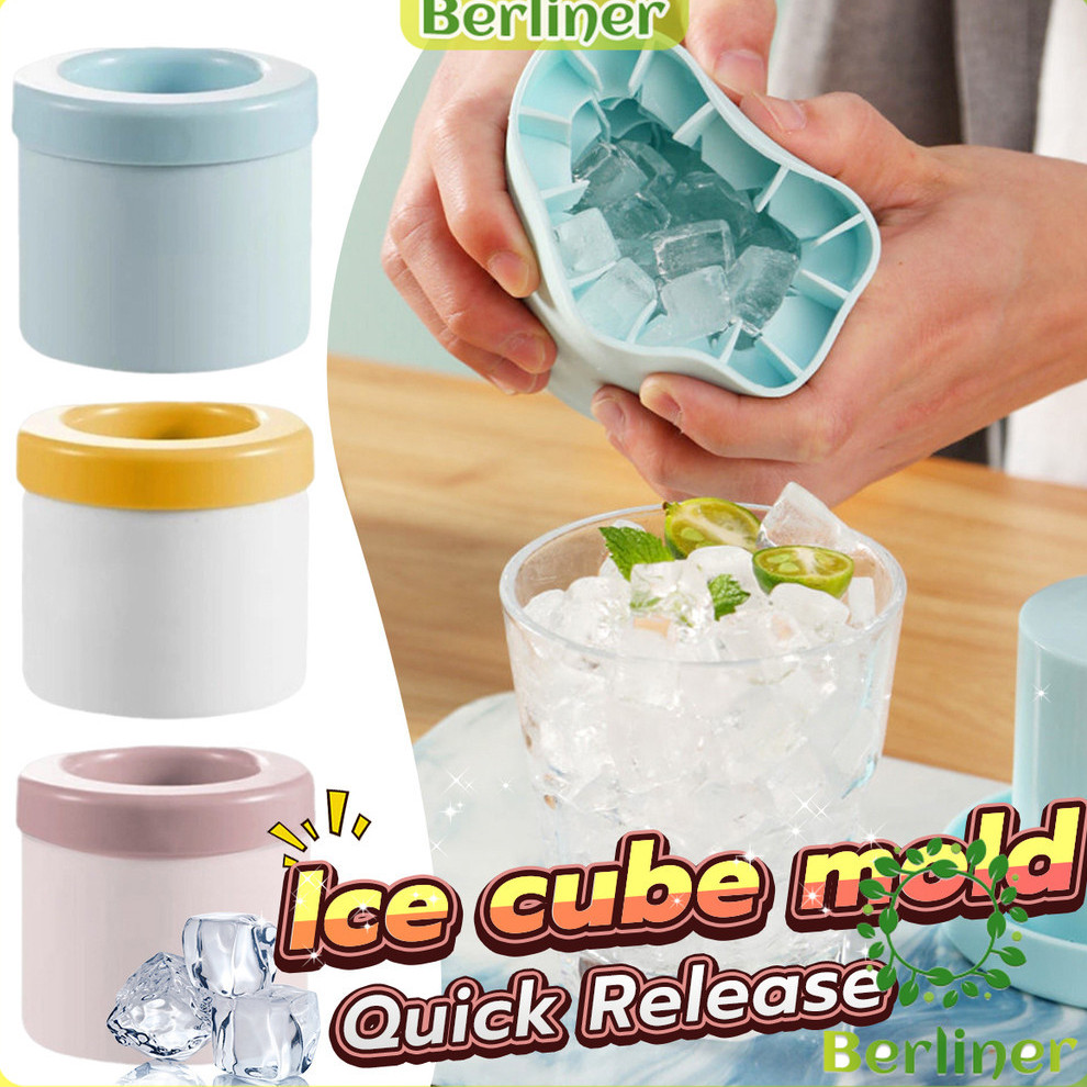 Berliner Silicone Ice Cube Mold Creative Round Ice Bucket Ice Maker ...