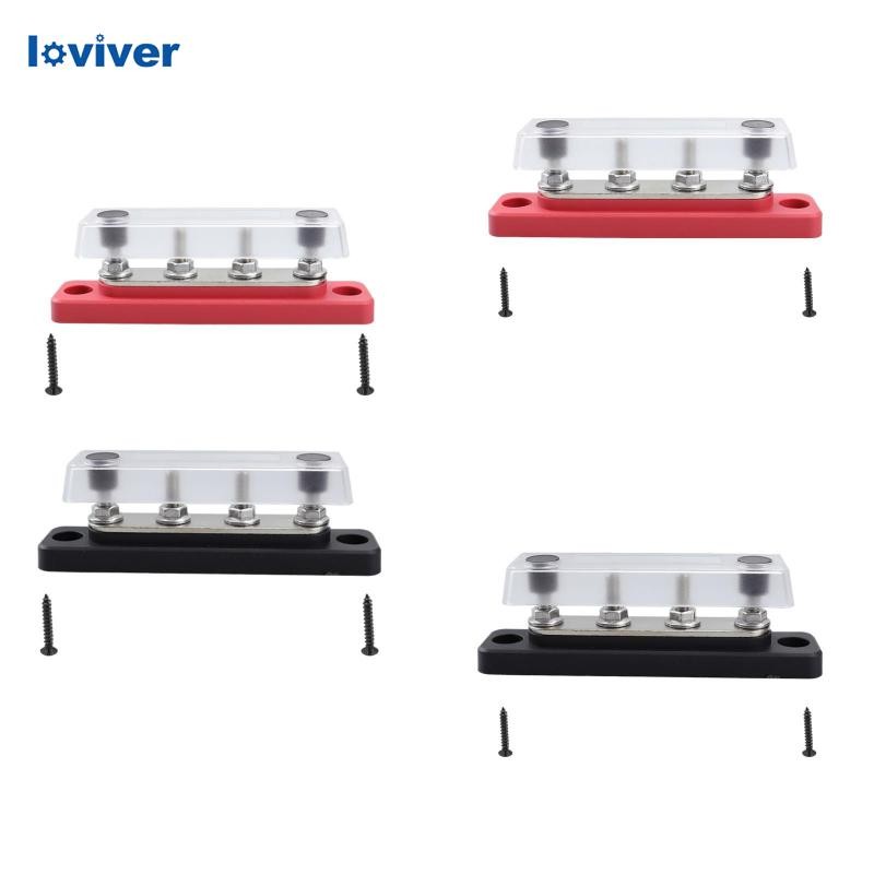 [Loviver] 4 Ways Busbar 48V 100A Copper Busbar Lightweight Easy to Use ...