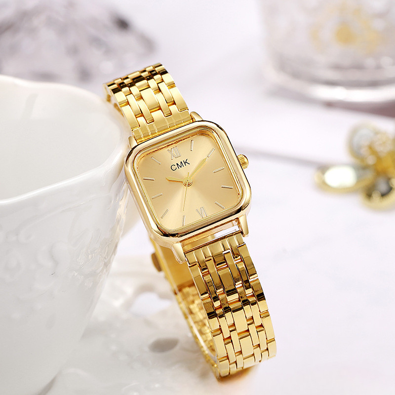 Women's Luxury Quartz Watch Stainless Steel Strap Square Dial Fashional ...
