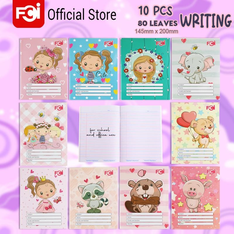 FCI Writing Notebook Assorted Design 80 leaves For Kindergarten ...
