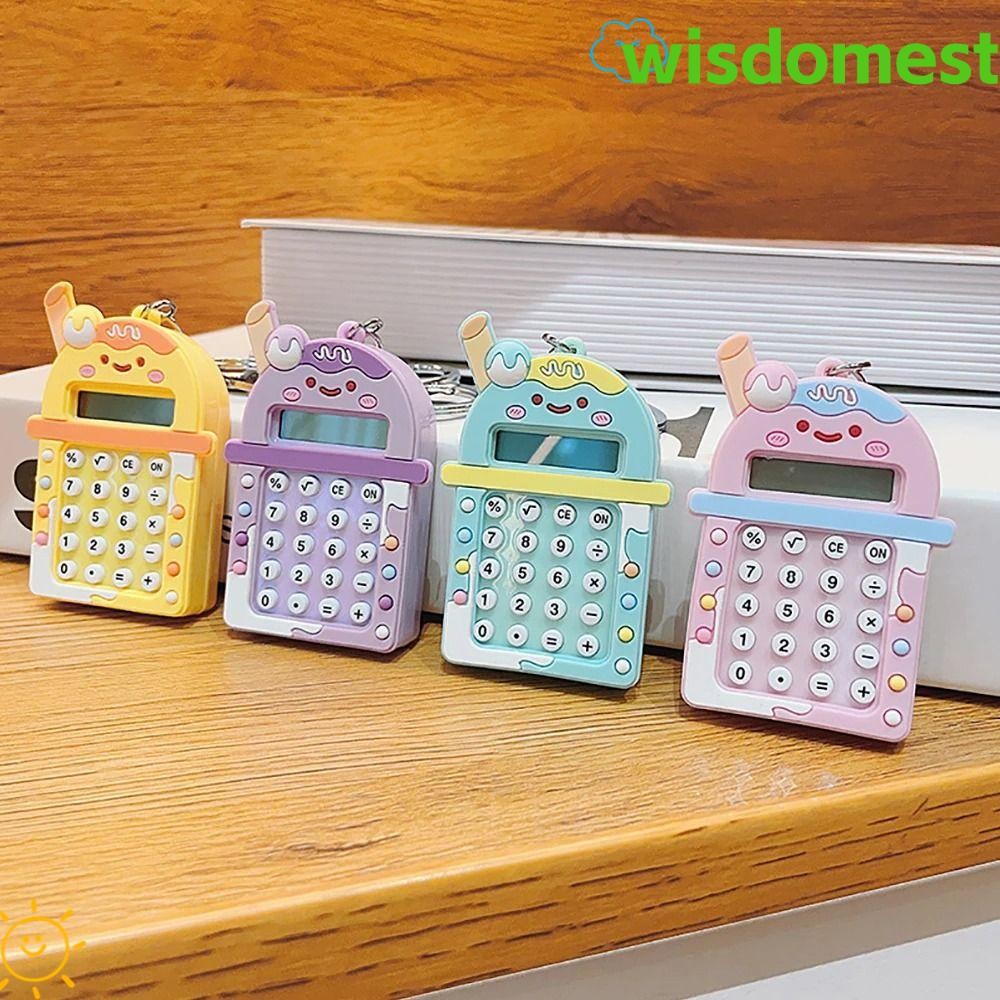WISDOMEST Mini Calculator, Kawaii Candy Color Key Chain, Portable ...