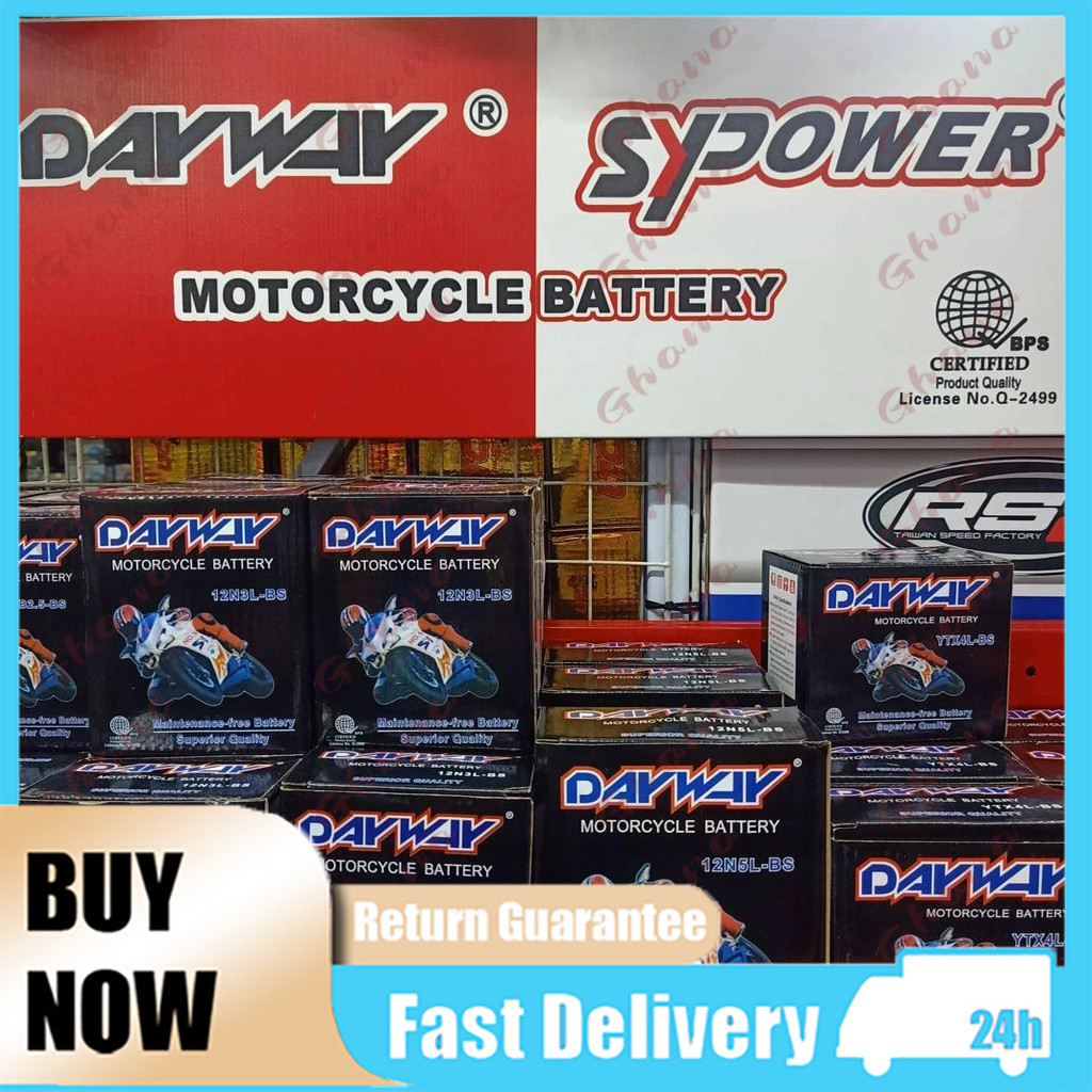 DAYWAY MOTORCYCLE BATTERY 2.5L/3L/4L/5L/6.5L/7L/9L/3 battery charger motorcycle accessories Bat ...