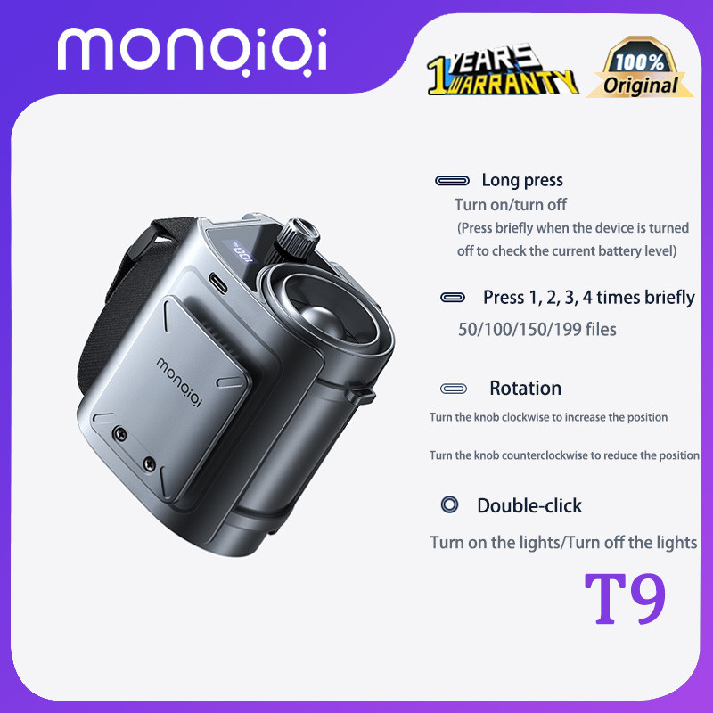 Monqiqi T9-Portable outdoor work charging usb small fan, neck belt cooling air conditioner ...