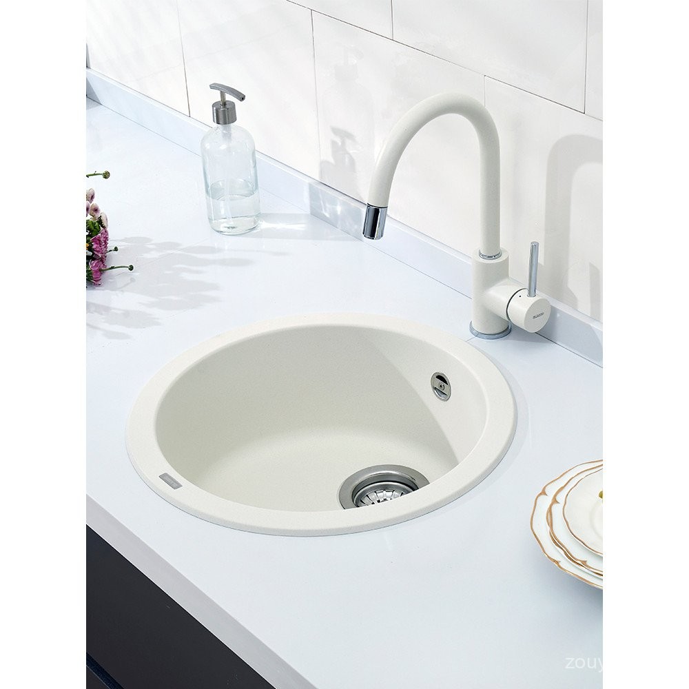 Platinum Wave High BLANCO RONDO Western Kitchen Sink Quartz Stone ...