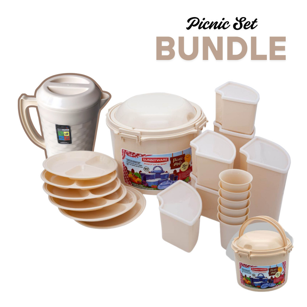Edepot Sunnyware 20 IN 1 New Picnic Set Mate 20pcs with Pitcher Bundle ...