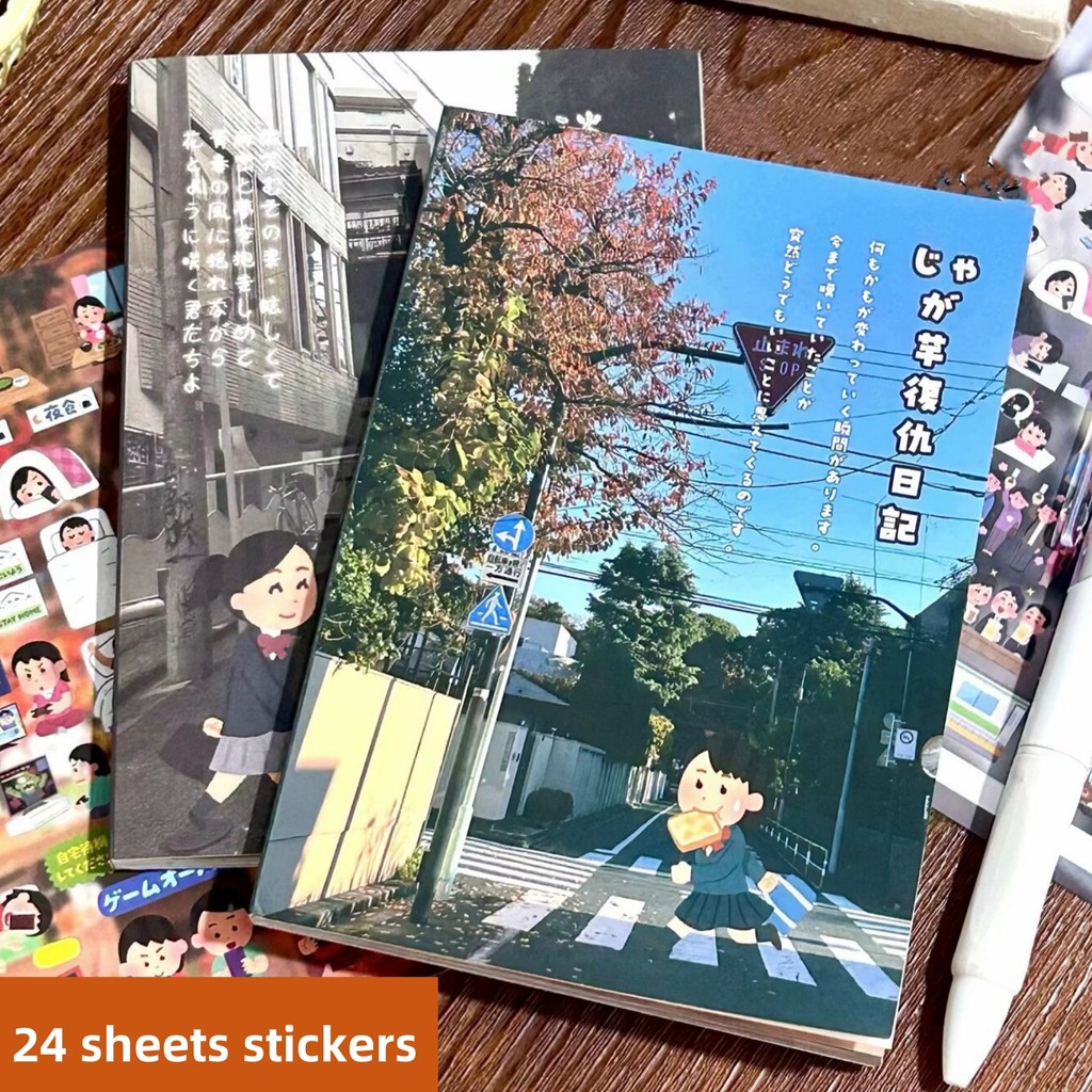 24 Sheets Japanese Anime Character Series Die Film Sticker Book DIY Goo ...