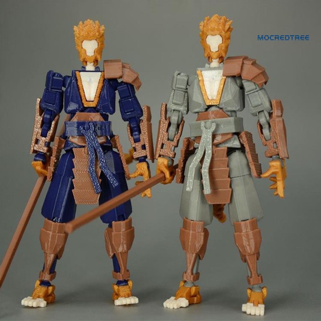 Mocredtree 3D Printed Wukong Action Figure Movable Joints Monkey King ...