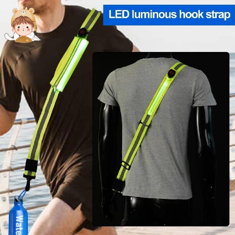 LED Reflective Belt Sash with Phone Bag - 5 Colors Safety Lights for ...