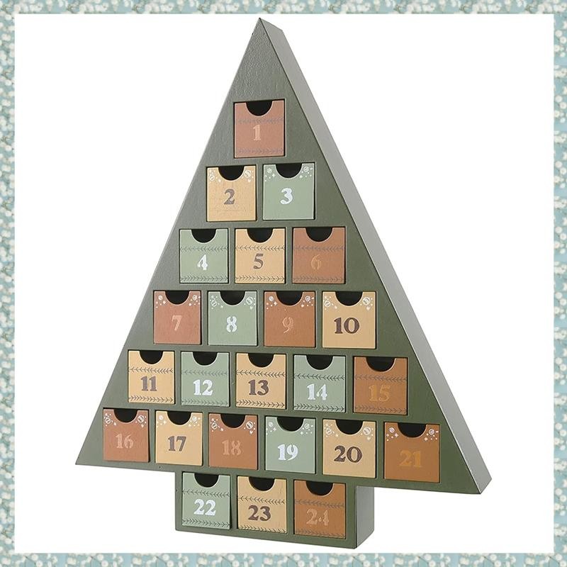 [h5bl3j6wj.ph] Wooden Calendar Countdown to Christmas Calendar with ...