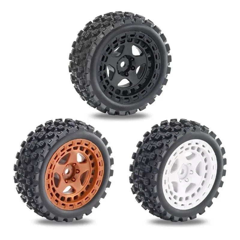 4pcs 69mm Plastic Wheel Rim Rubber Tire Universal For 1/18 2S TYPHON ...