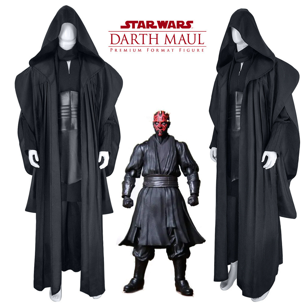 Star Wars Cosplay Costume: Darth Maul'S Jedi Attire With Black Robe ...
