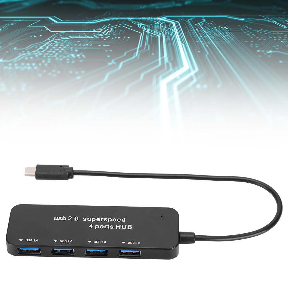 Xguli TYPE-C Superspeed 4-Port 2.0 HUB Strip External Power Supply ...