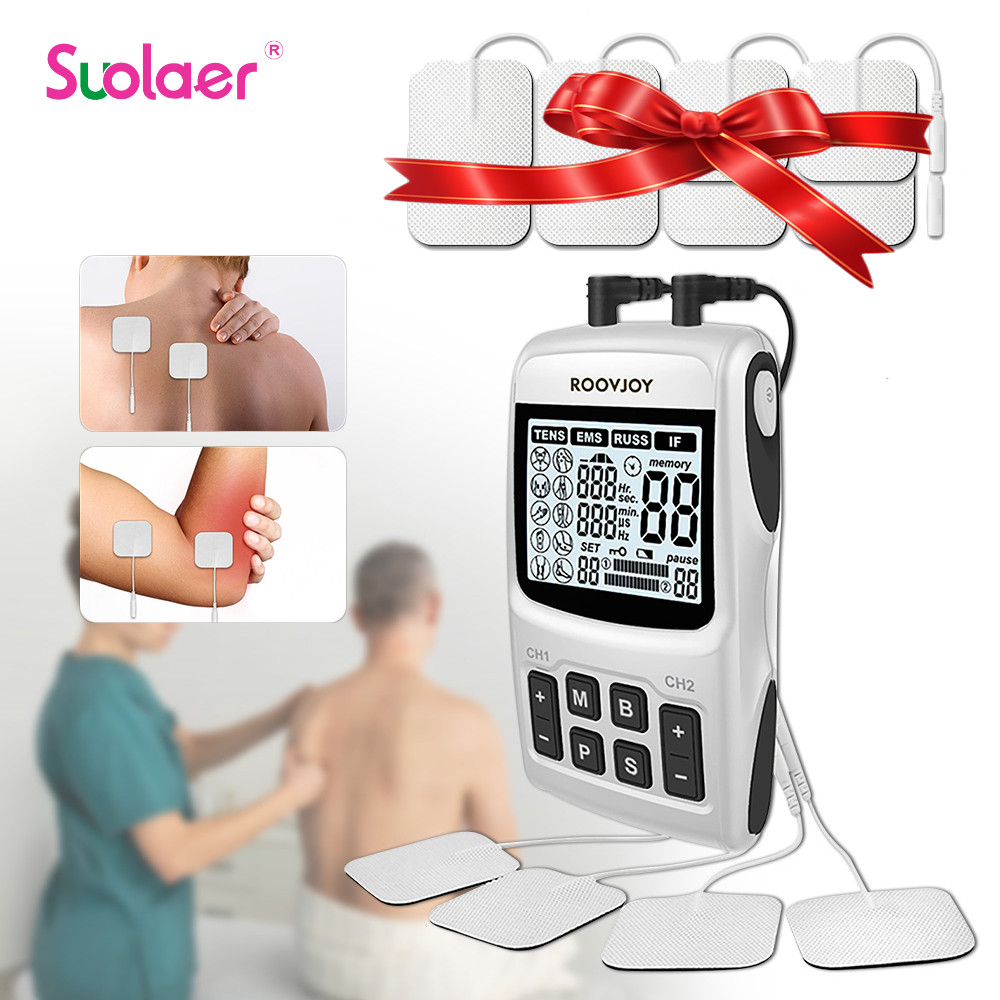 Suolaer Tens Electrostimulation Muscle Stimulator Electrical ...