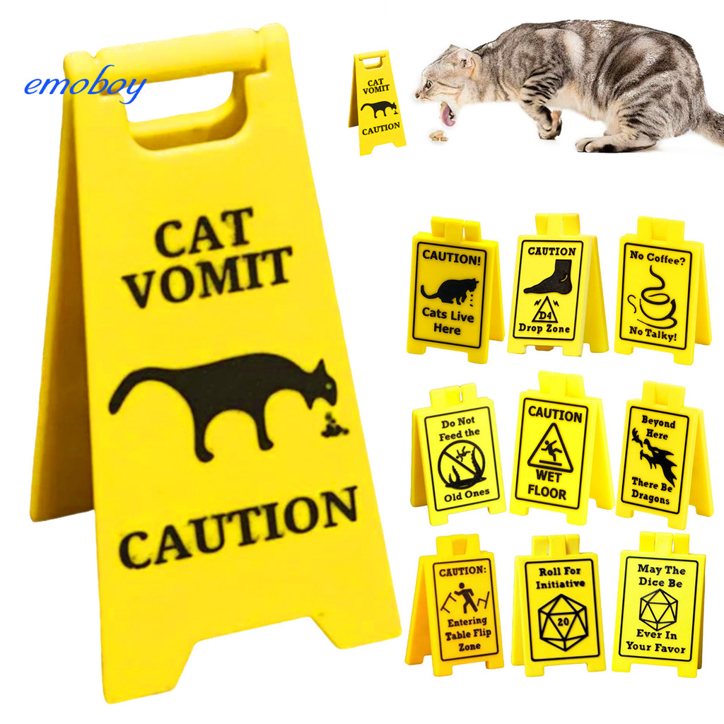 EMOBOY Dog Cat Vomit Caution Sign 3D Printed Kitten Puppy Vomit Warning ...
