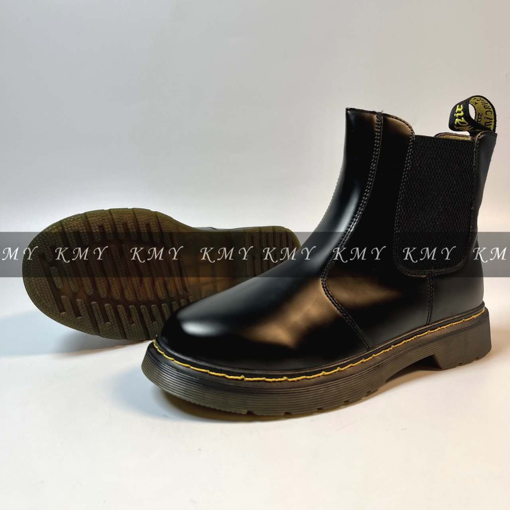 KMY new arrived men and women cowhide leather chelsea boots light ...