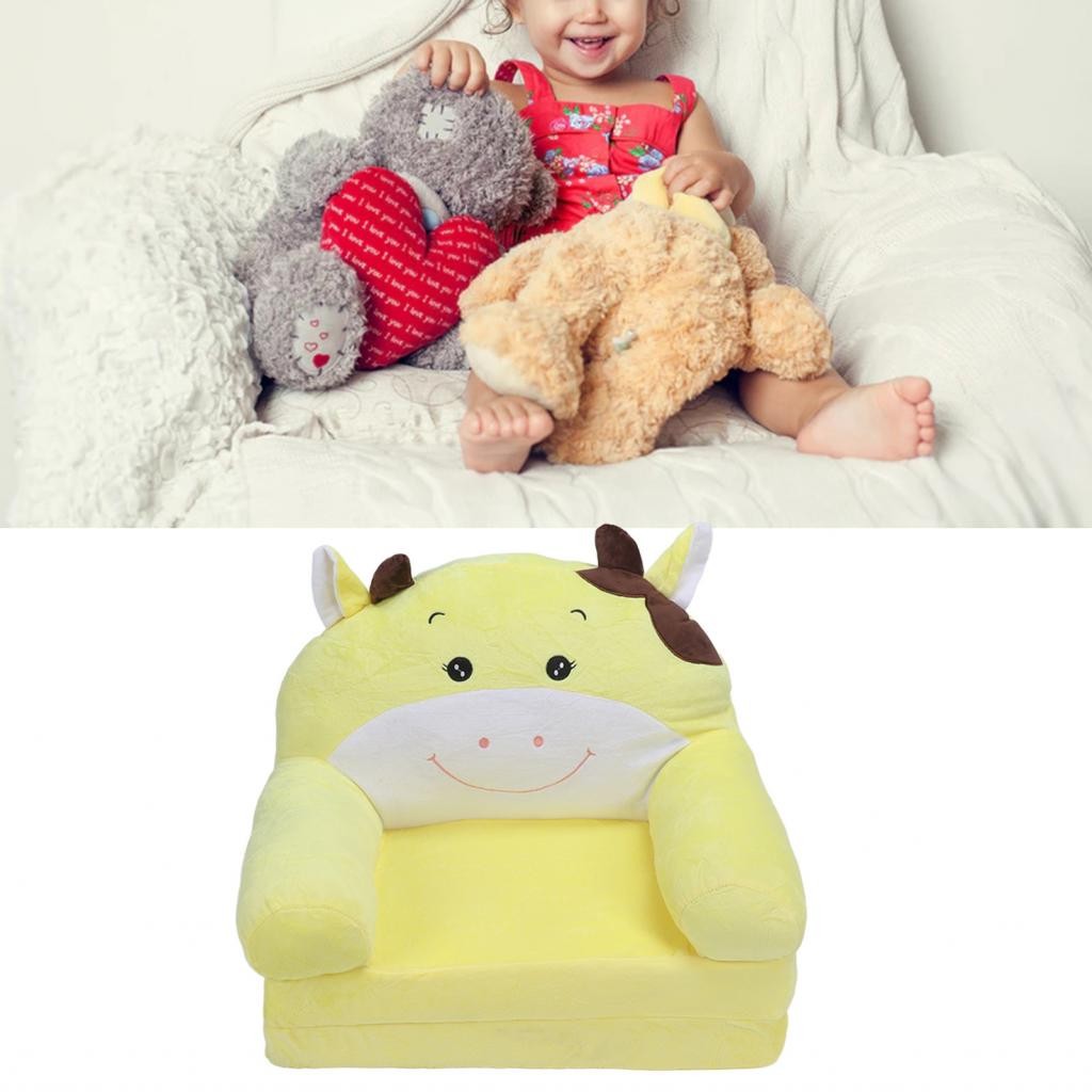 Cartoon Foldable Kids Sofa Cloth Sponge Children Couch Backrest ...