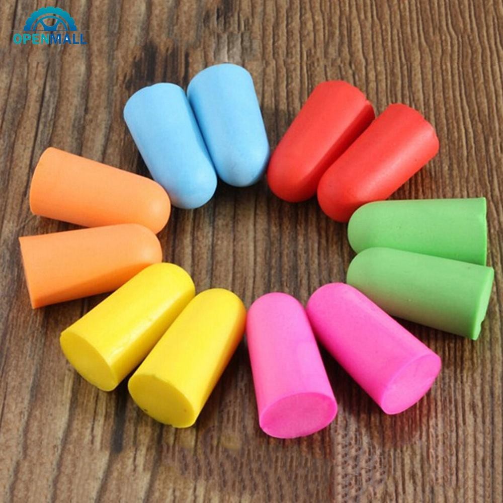 OPENMALL 10Pairs Soft Foam Ear Plugs Tapered Travel Sleep Noise ...