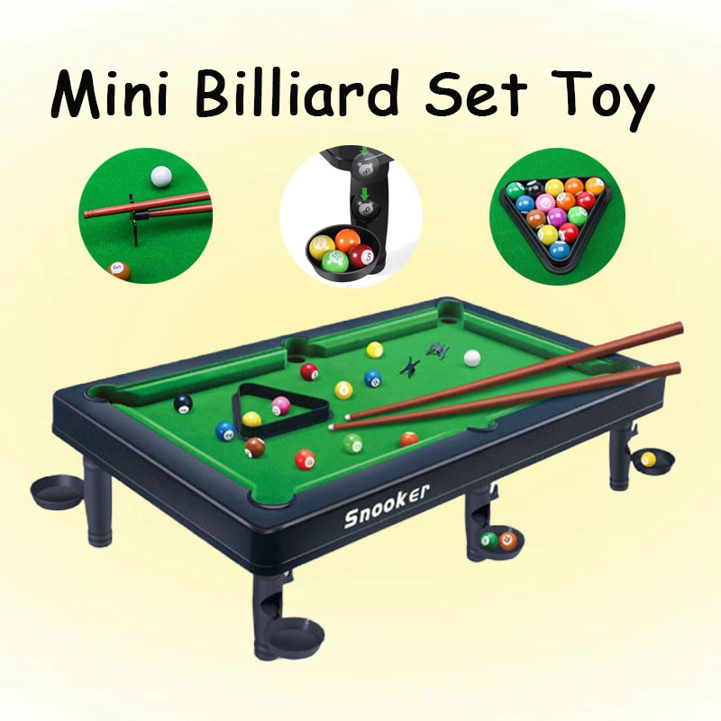 Mini Pool Billiard Set for Kids Billiard Pool Table Puzzle Snooker Big ...