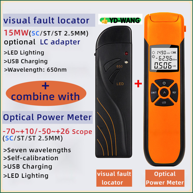 Fiber optic detection kit 15MW(SC/FC/ST) visual fault locator optional ...