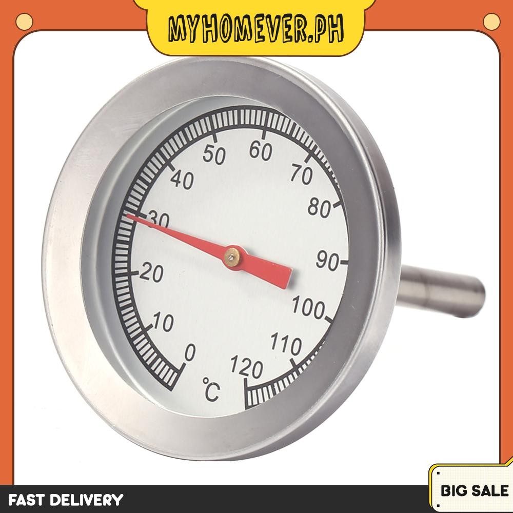 BBQ Temperature Gauge 0-120 Celsius Grill Digital Thermometer Stainless ...