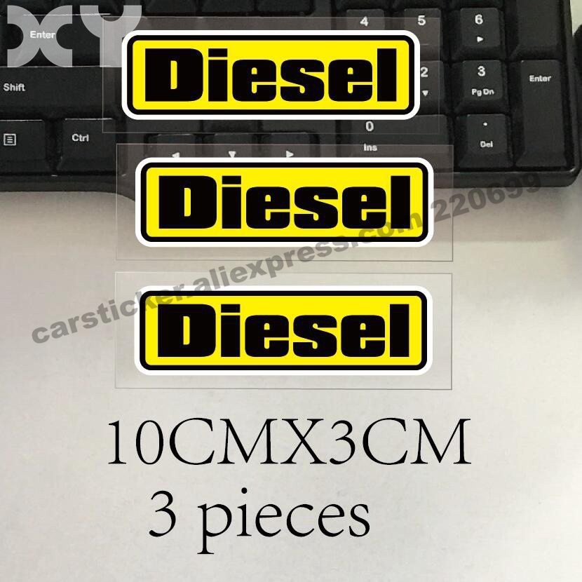 Reminder Diesel Fuel tank cap Only Fashion Funny Reflective Car Sticker ...