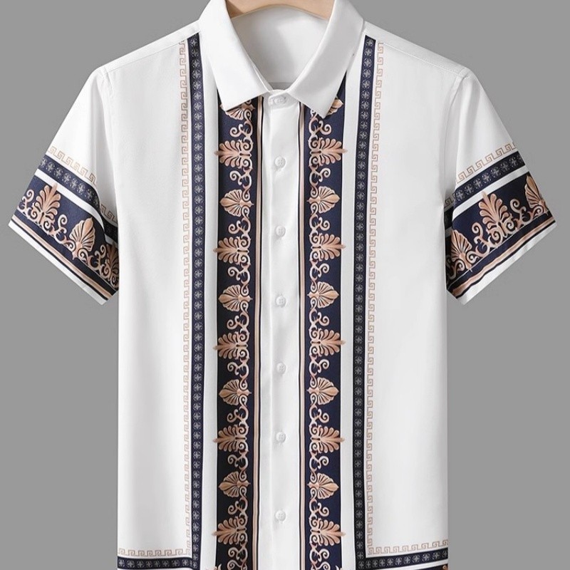 2025 Barong Tagalog for Men Modern Vintage Ethnic Short Sleeve Barong ...