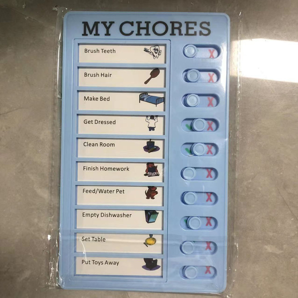 Chore Chart To Do List Board Sliding Routine Chart Task Board Bedtime ...