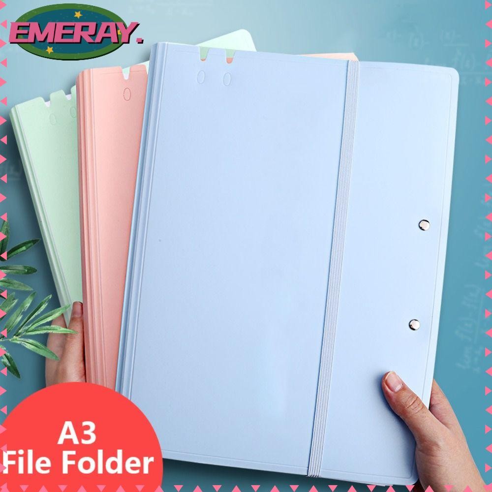 EMERAY Exam Paper Storage Clip, Multifunction Strap Design A3 File ...