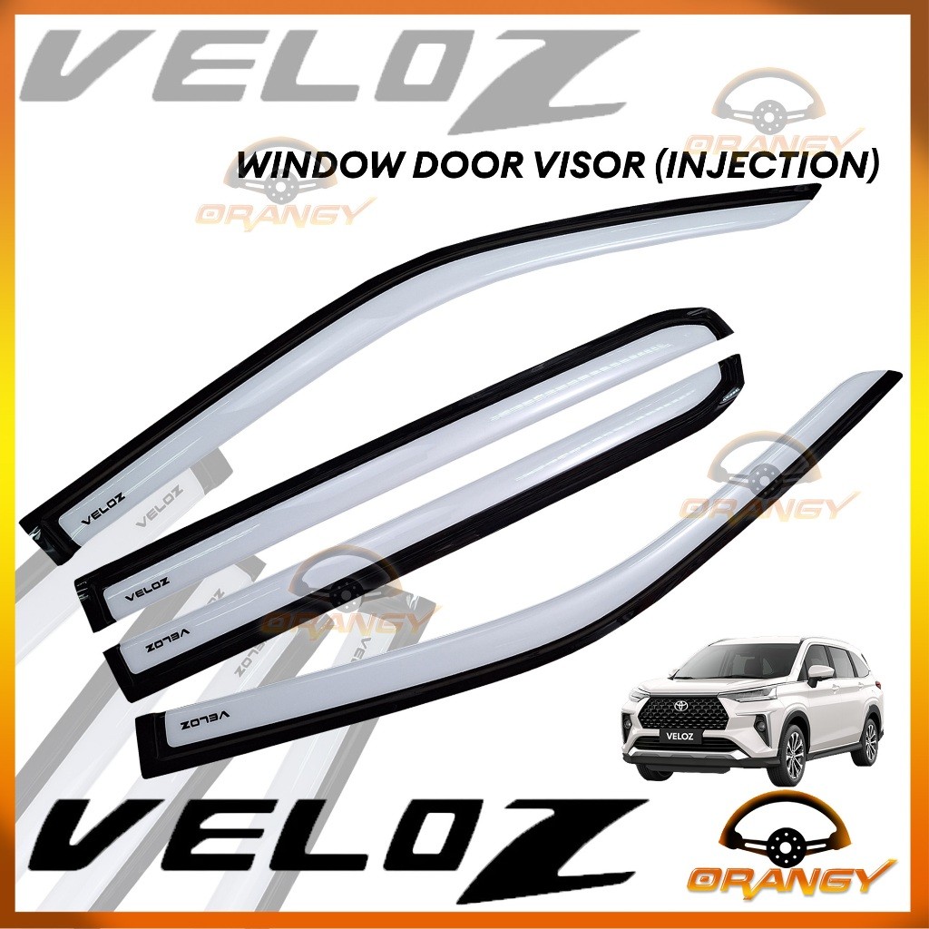 Toyota Veloz 2022 to 2025 INJECTION Window Door Rain Visor BLACK WHITE ...