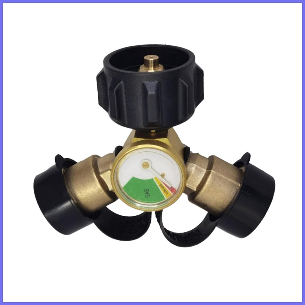 Propane Tank Splitter Propane Tank Y Splitter Adapter with Valves QCC ...