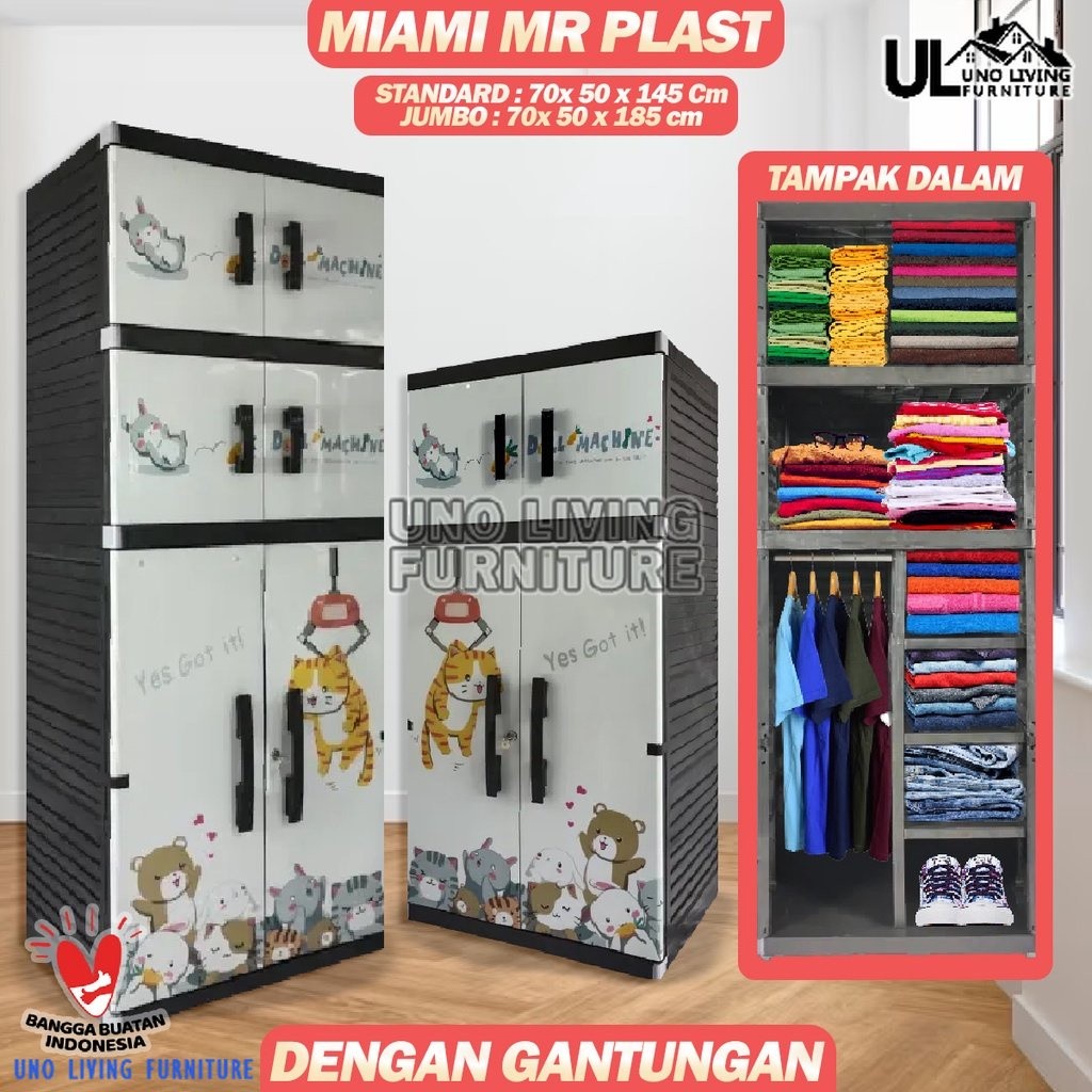 Jumbo Miami Orlando Hanging Plastic Cupboard Stacking Character Motif ...