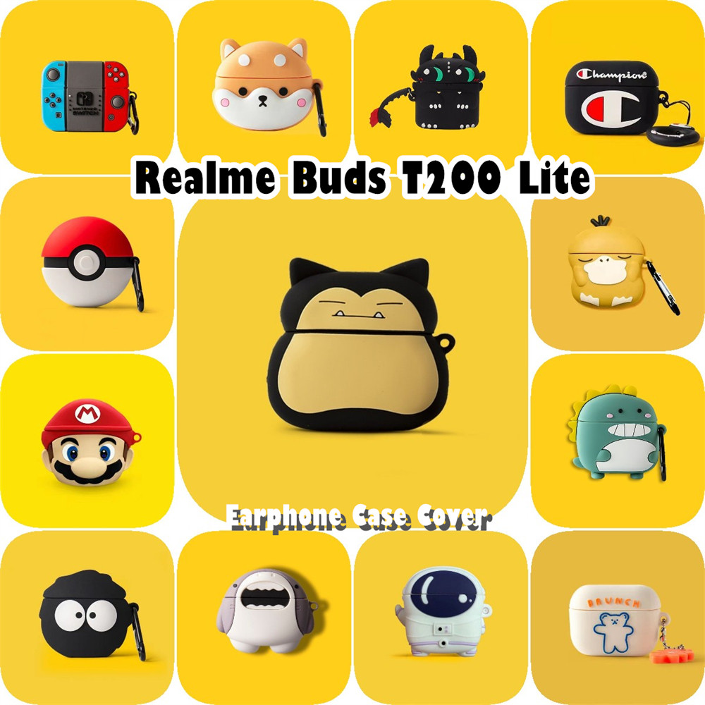 【Discount】For Realme Buds T200 Lite Case Niche Cartoon Soft Silicone ...