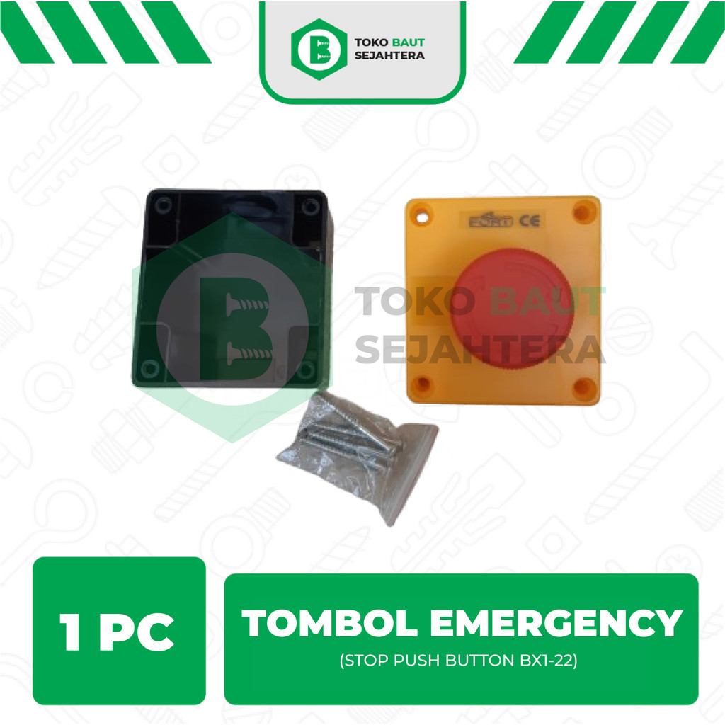 TOMBOL BUTTON-BUTTON-SWITCH EMERGENCY STOP PUSH BUTTON BX1-22 | Shopee ...