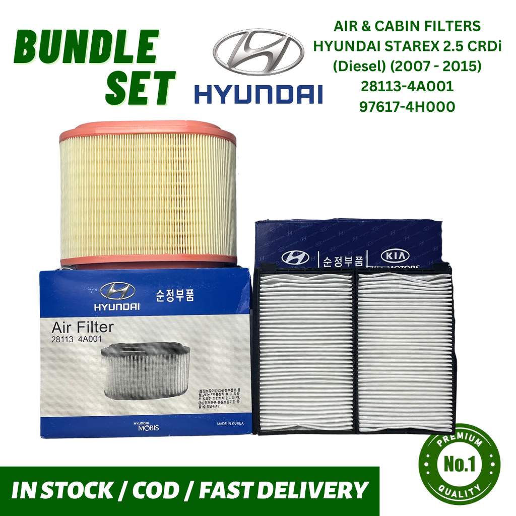 AIR & CABIN FILTERS for HYUNDAI STAREX 2.5 CRDi (Diesel) (2007 - 2015 ...