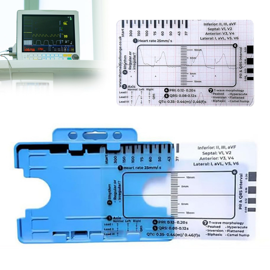 XPS Portable Ekg Guide Ekg 7 Step Ruler Transparent Ekg Caliper ...