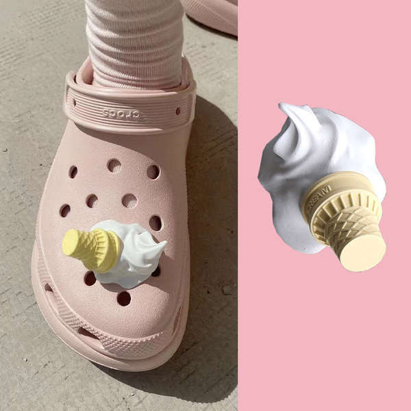 crocs charm crocs jibbitz Artificial ice cream, jelly, color hole shoes ...
