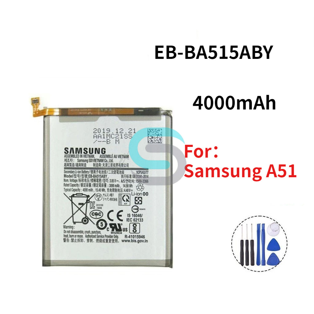 For Samsung Galaxy A51 A515 A515F Battery EB-BA515ABY 4000mAh | Shopee ...