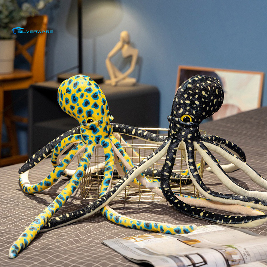 SILVERWARE Octopus Stuffed Animal Realistic Octopus Plush Stuffed ...
