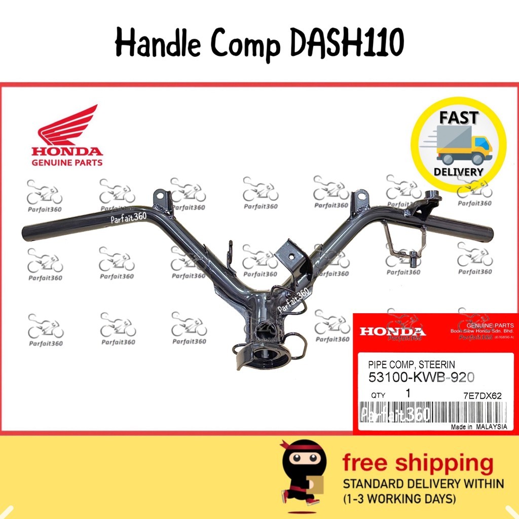 53100-KWB-920 HONDA DASH110 WAVE Steering Handle Comp / Batang Handle ...