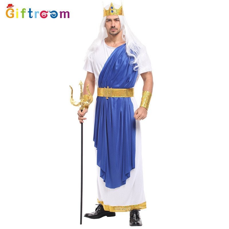 0902-YWWZ Cosplay role-play Adult Men Egyptian Pharaoh Sea God Poseidon ...