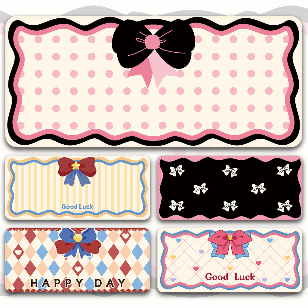 Mouse Pad Cute Bow Office Keyboard Pad Girls High-value Mouse Pad ...