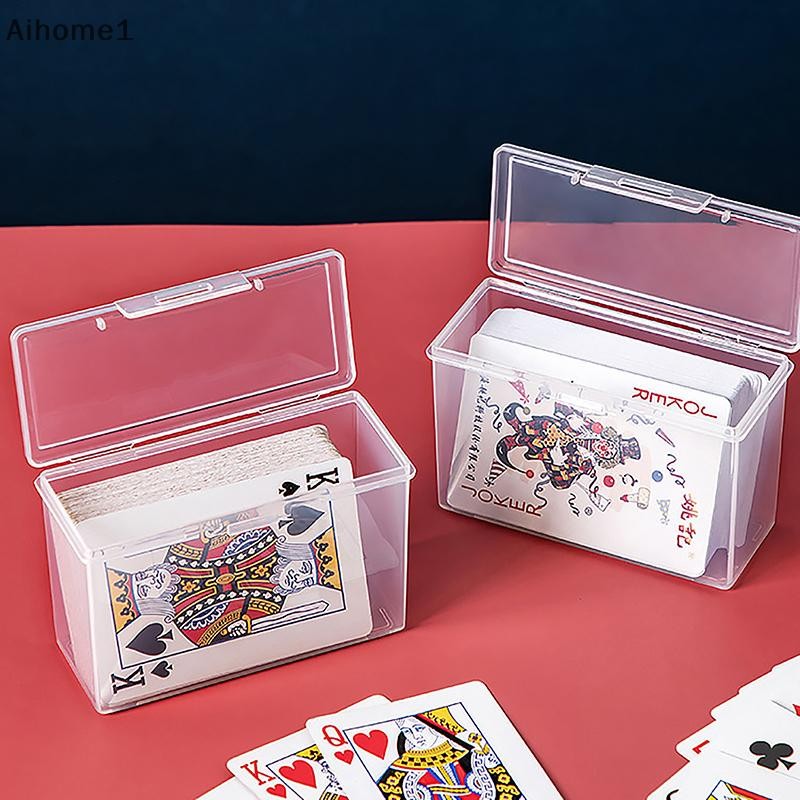 Aiho New Transparent Plastic Boxes Playing Cards Container PP Storage ...