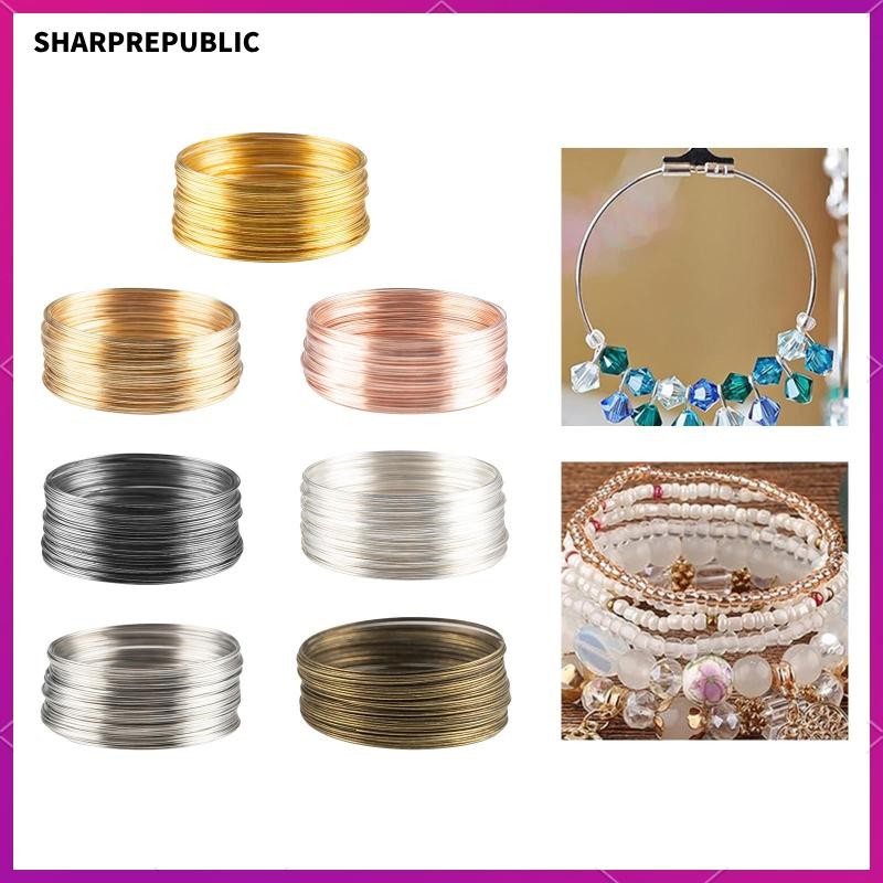 [Sharprepublic] 50 Loops Jewelry Wire Memory Wire for Jewelry Making ...