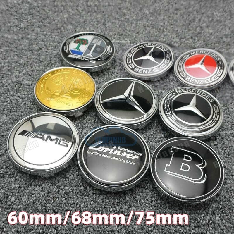 4pcs Mercedes Car Wheel Center Hub Caps Cover 60mm 68mm 75mm Auto ...